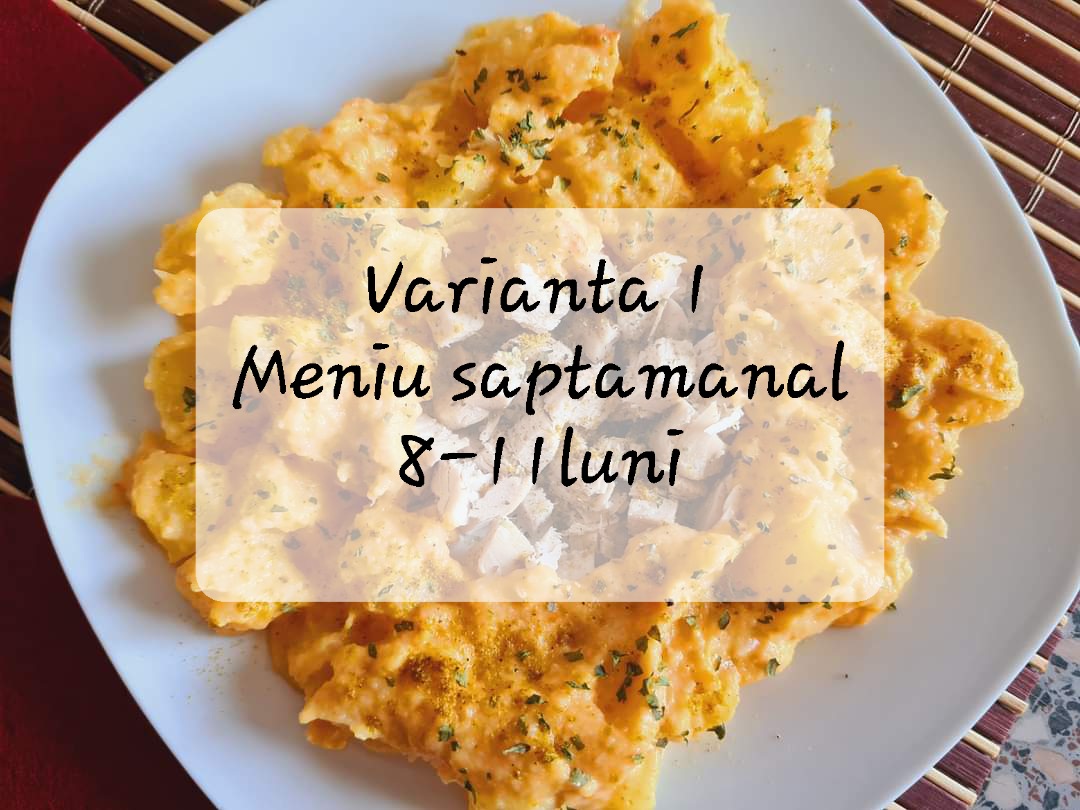 Meniu saptamanal 8-11 luni varianta 1 – Meniuri pentru zambareti